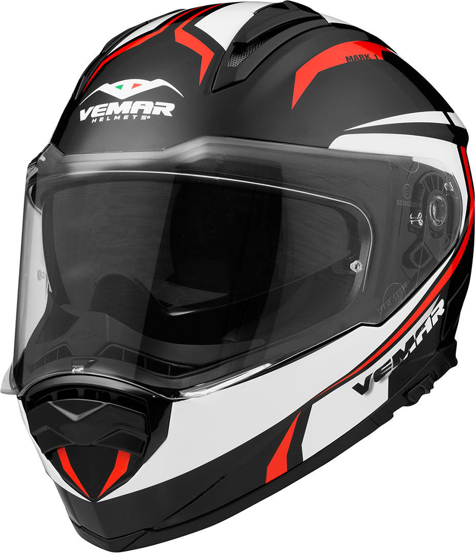 Vemar Zephir Mark Sort/Rød - MC HJELME - MotoHaus Webshop og Butik ...